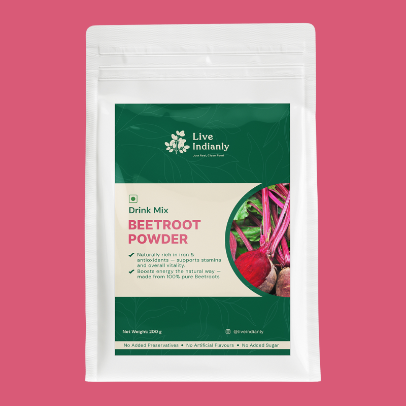 Beetroot Powder | Superfood Add-on for Meals & Drinks | Live Indianly