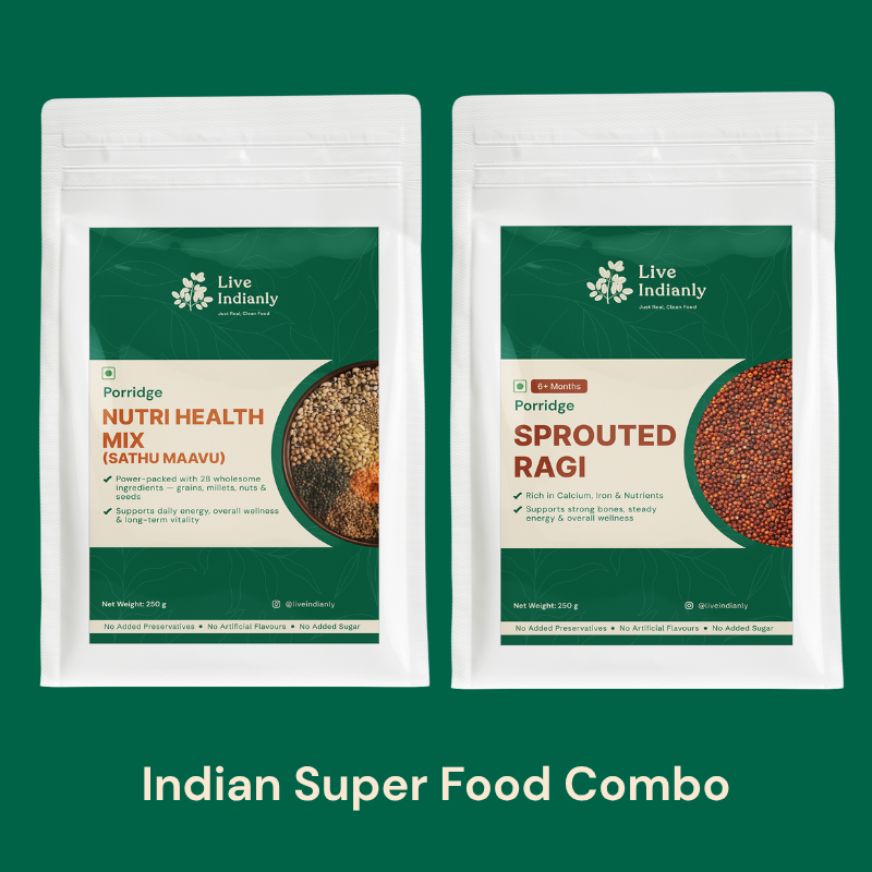 Indian Superfood Combo | Sathu Maavu & Sprouted Ragi | Live Indianly