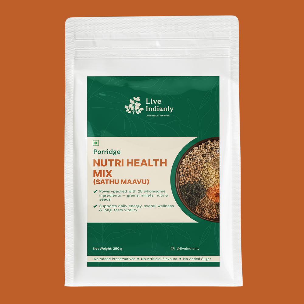 Nutri Health Mix (Sathu Maavu) | 28 Super Ingredients | Live Indianly