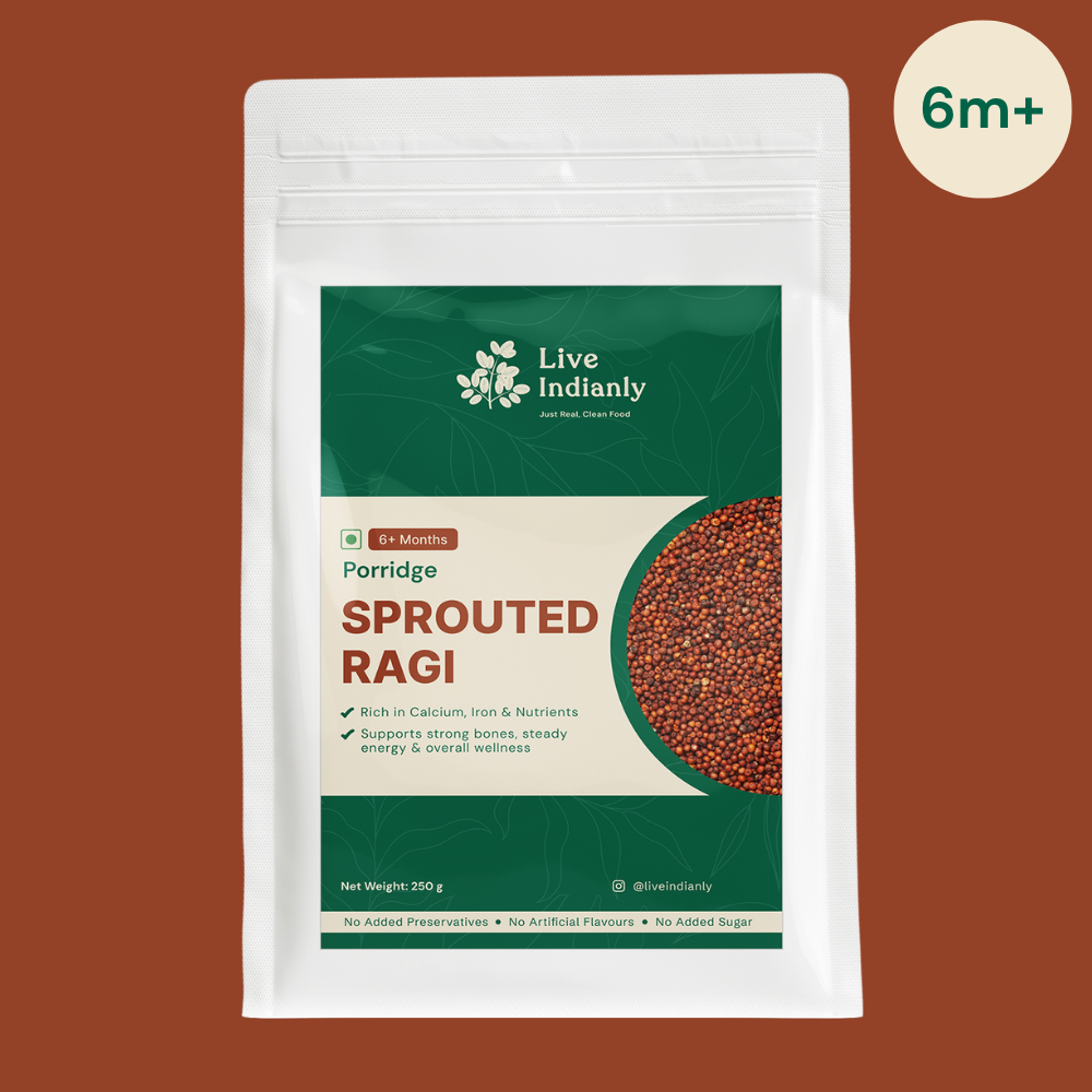 Sprouted Ragi | Baby Food & Family Recipe Base | Live Indianly